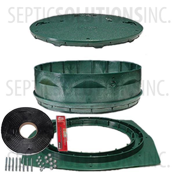 Polylok 24'' Septic Tank Riser Package - 8'' Tall - Septic Tank Risers ...